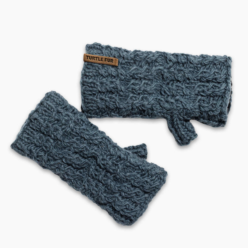 Mika Hand Knit Artisan Wool Fingerless Mittens – Turtle Fur®